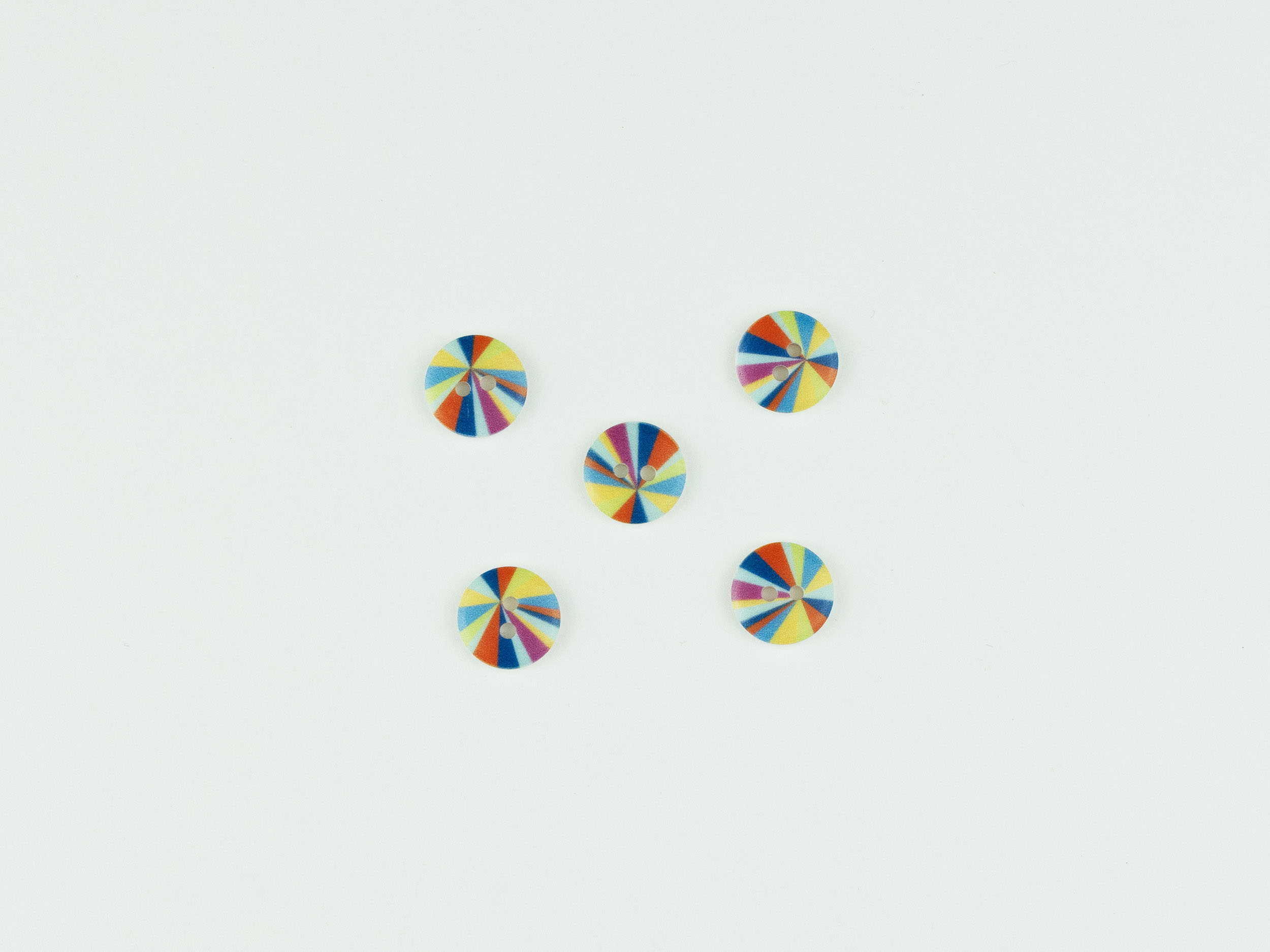 Multicolour acrylic buttons 12mm - Wild and Woolly